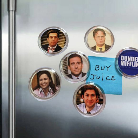 Art | The Office Dwight Michael Pam Jim Magnet Set Of 6 Big Fridge ...